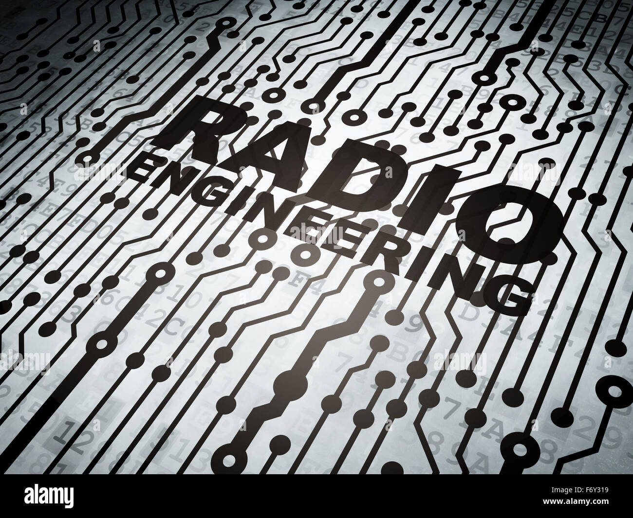 Science concept: circuit board with Radio Engineering Stock Photo - Alamy