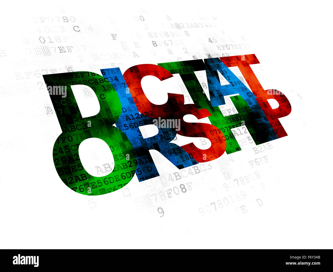 Political concept: Dictatorship on Digital background Stock Photo - Alamy