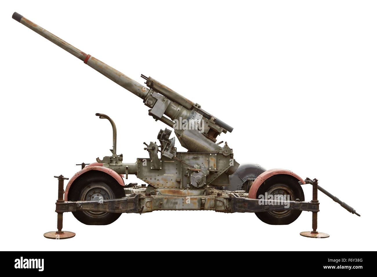 cut out image of a single military artillery gun Stock Photo - Alamy