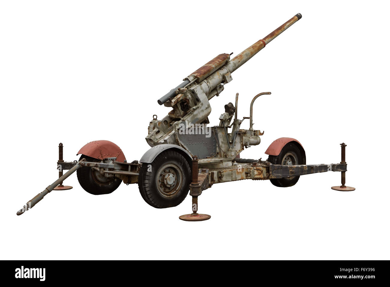 cut out image of a single military artillery gun Stock Photo - Alamy