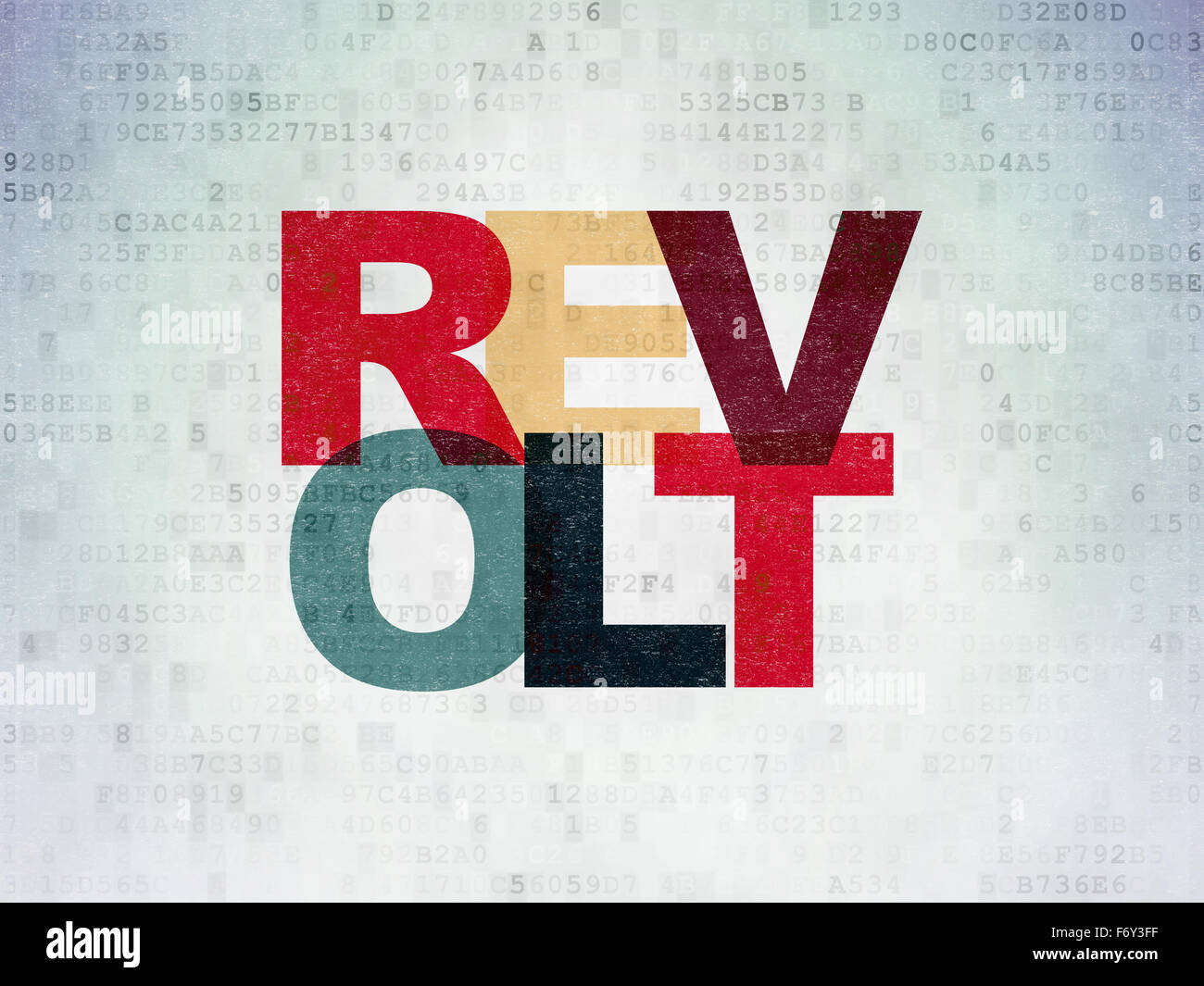 Politics concept: Revolt on Digital Paper background Stock Photo - Alamy
