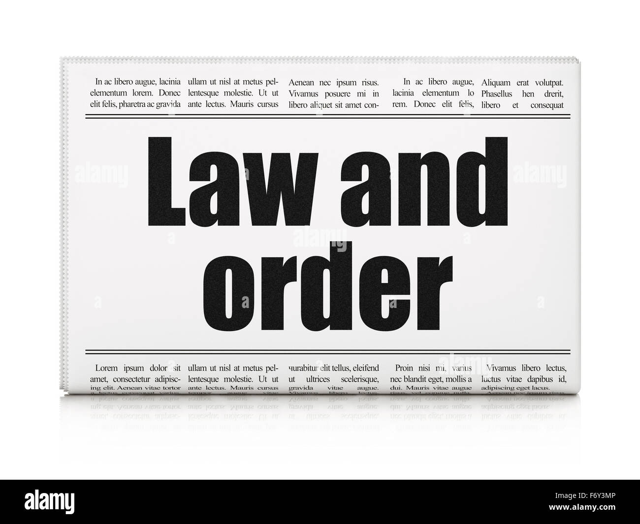 Law concept: newspaper headline Law And Order Stock Photo - Alamy