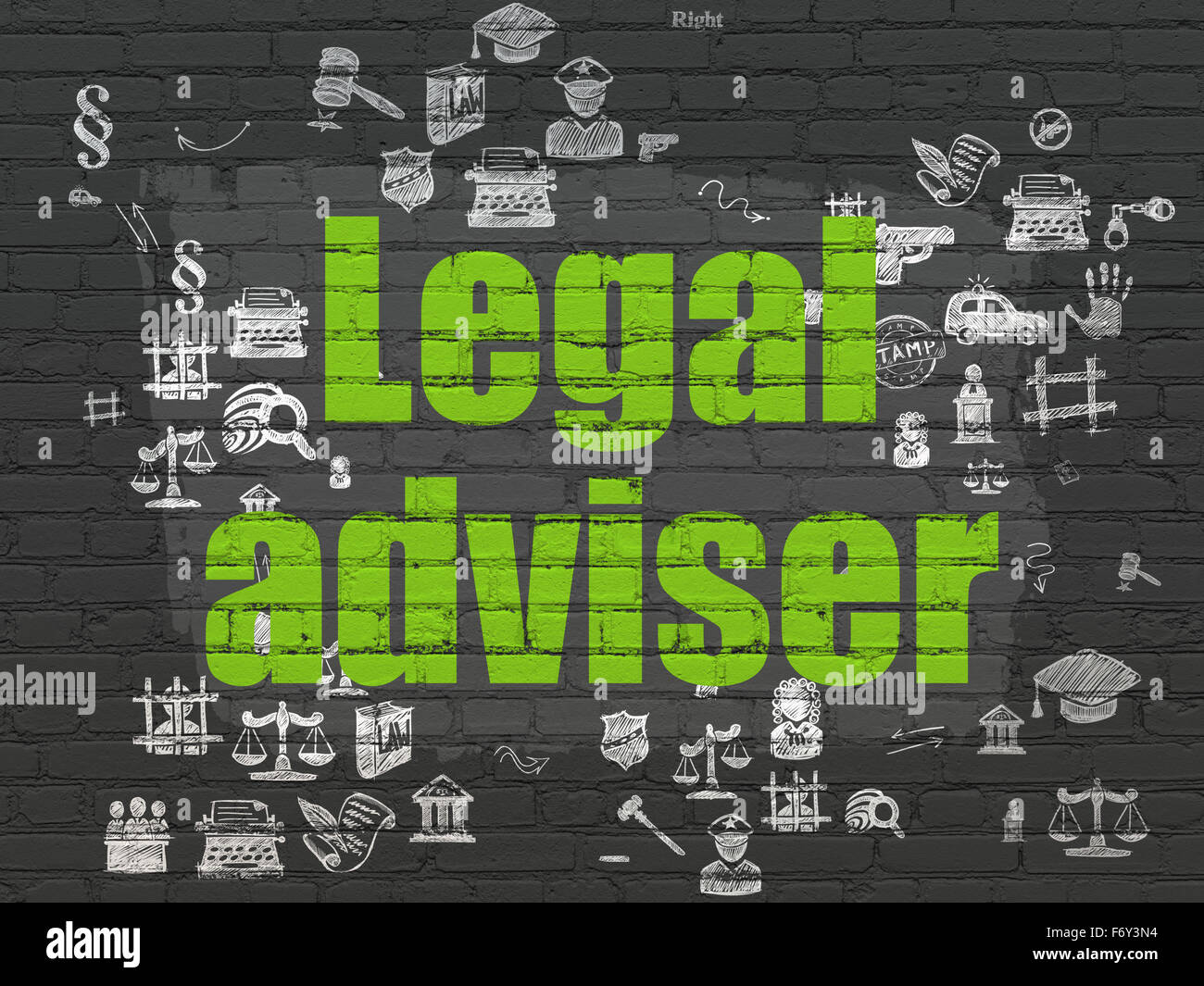 Law concept: Legal Adviser on wall background Stock Photo - Alamy