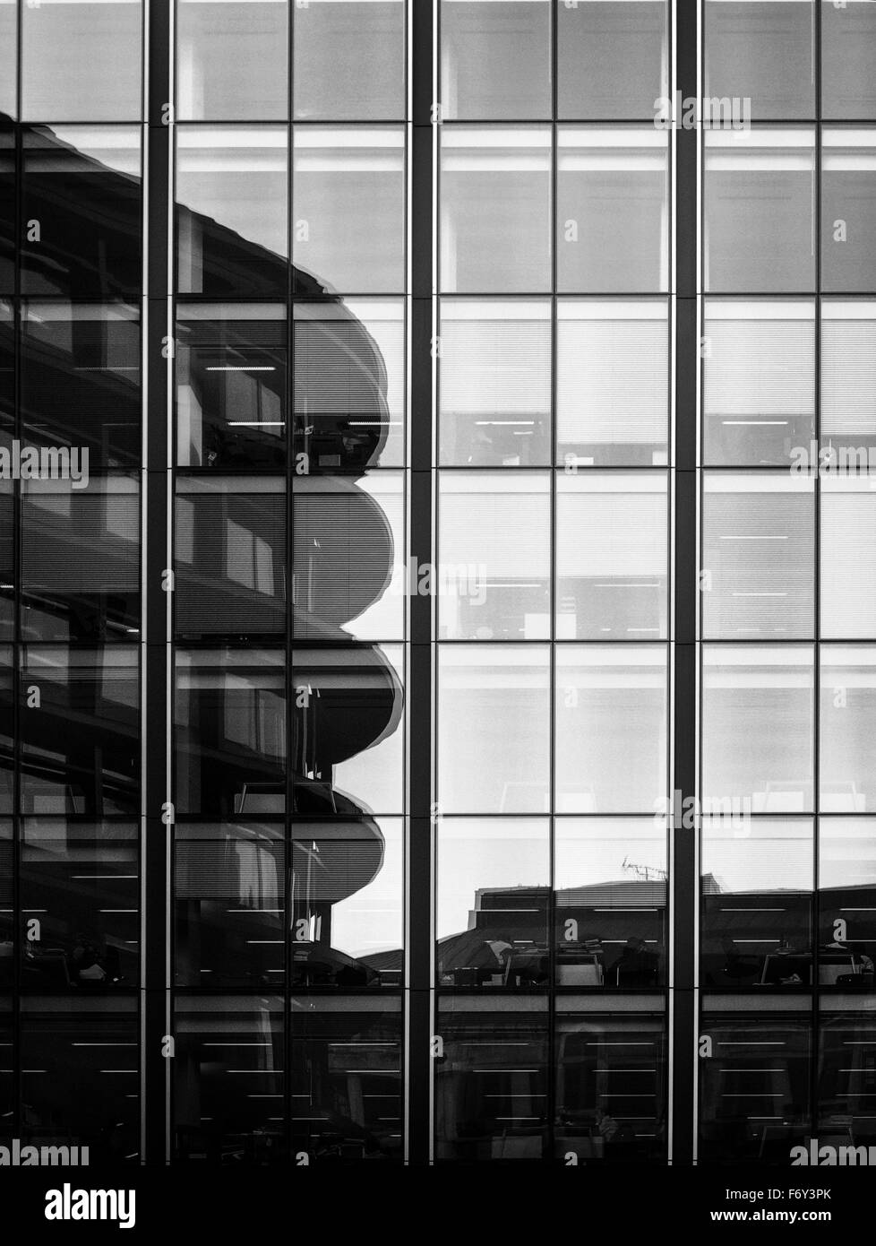 Modern building windows pattern Black and White Stock Photos & Images ...