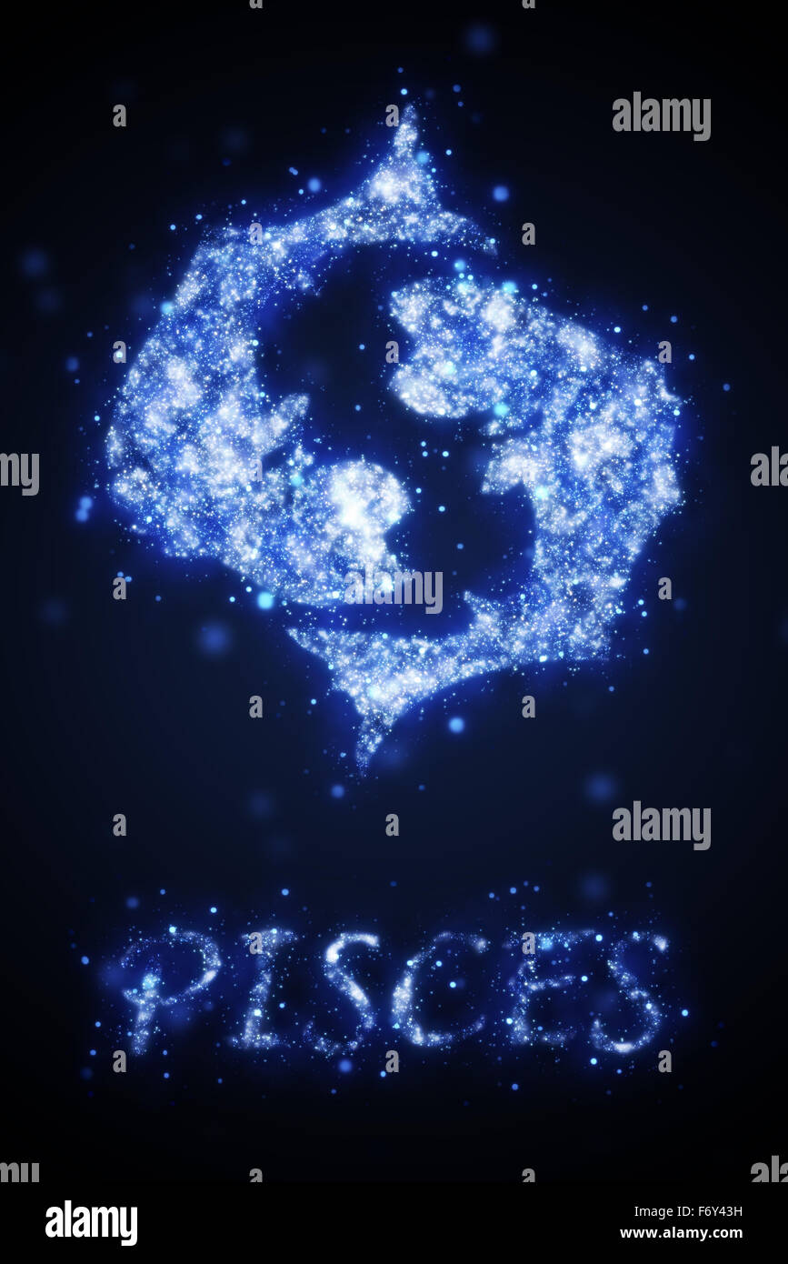 Illustration of sign of pisces Stock Photo - Alamy