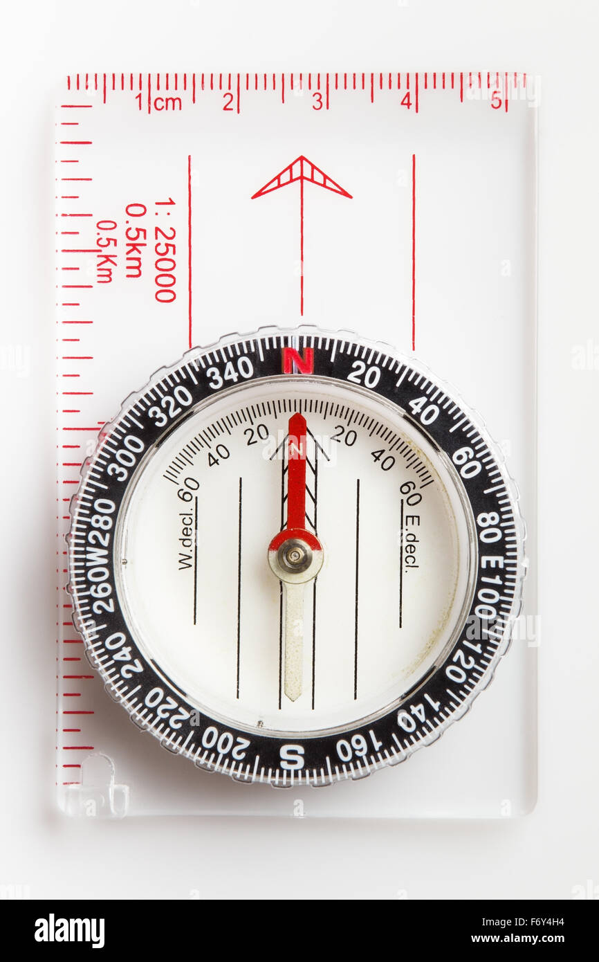 still like image of single compass on white background Stock Photo - Alamy