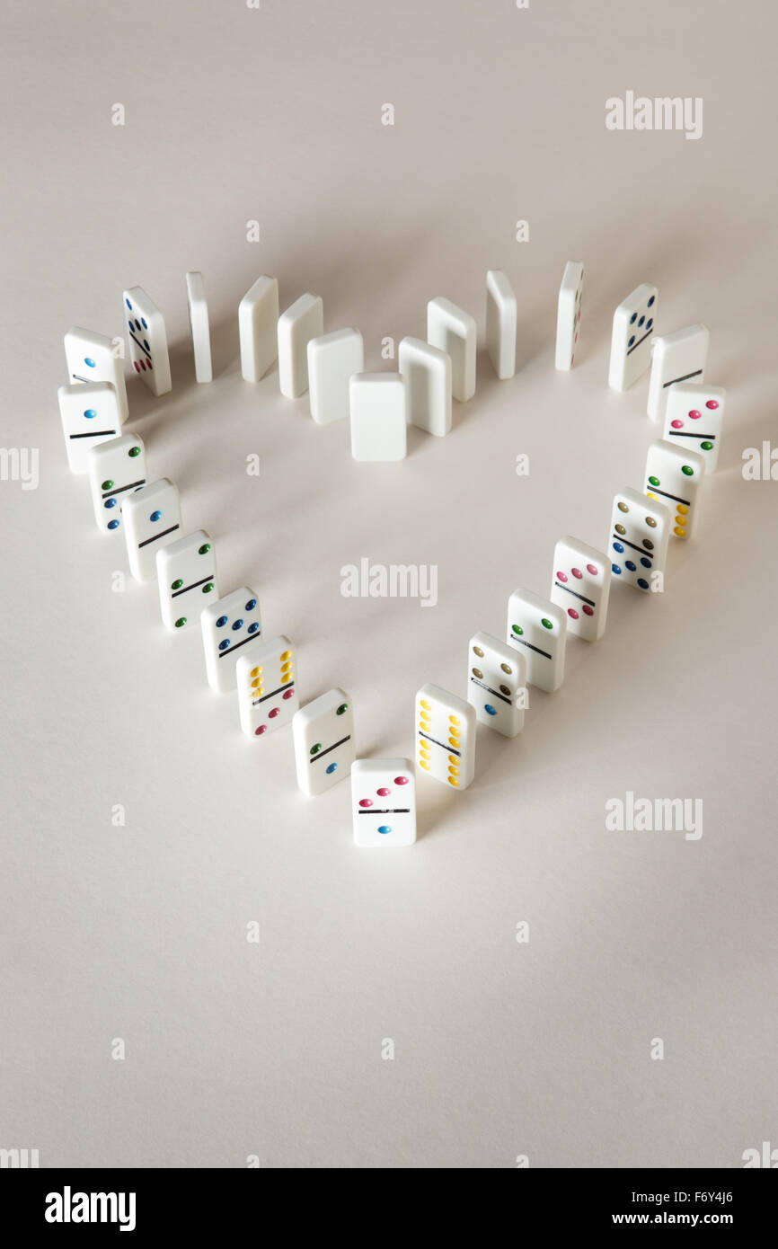domino in the shape of a love heart Stock Photo - Alamy