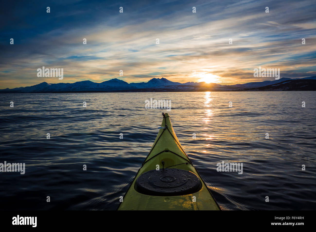 Beautiful calm water kayaking Stock Photo - Alamy