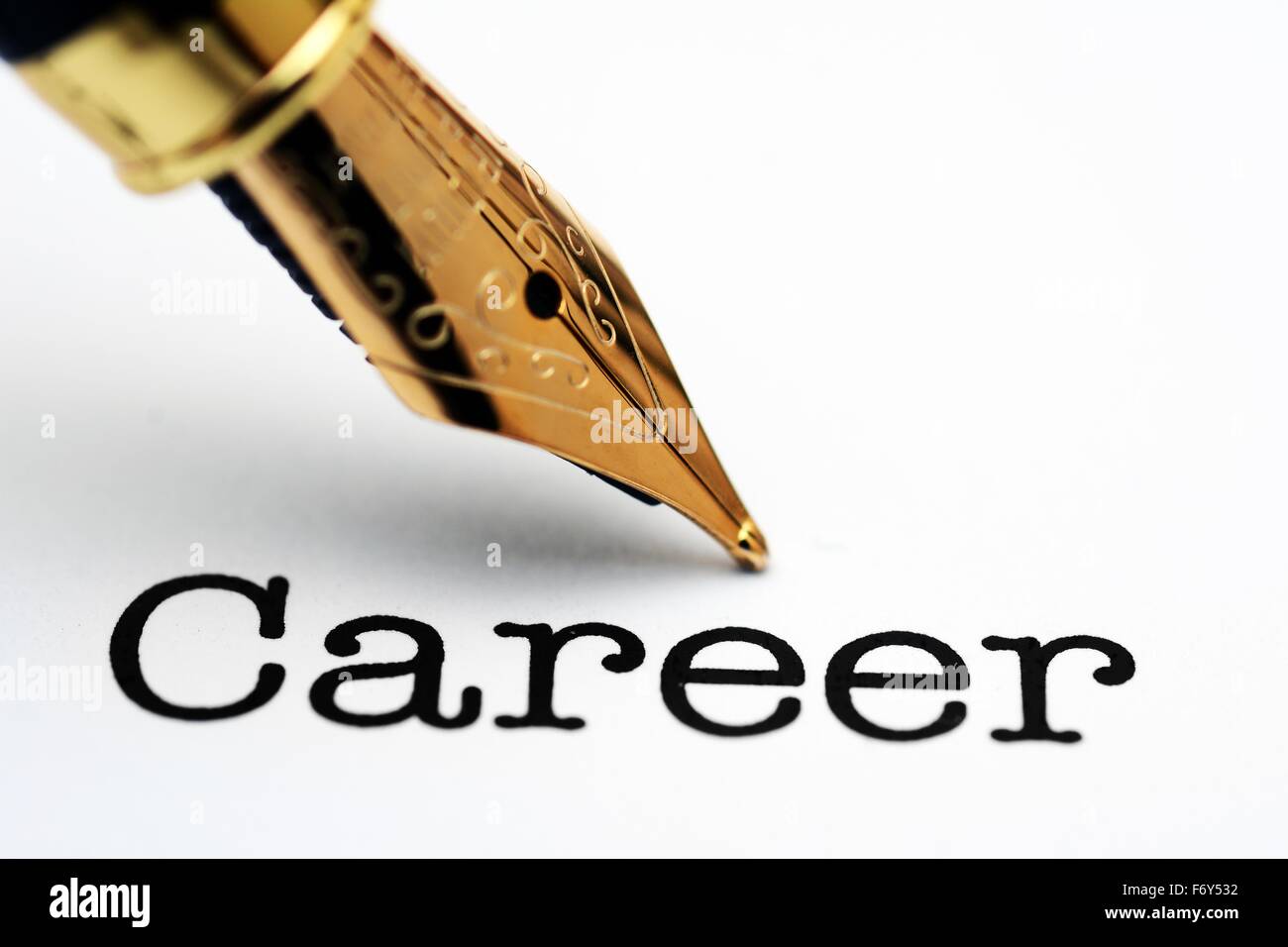 Career text and fountain pen Stock Photo - Alamy