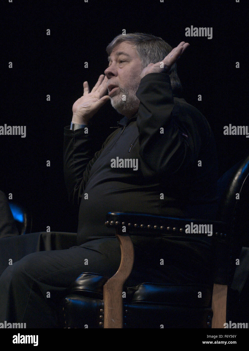 Lawrence, Kansas. 11-20-2015 Steve Wozniak the co-founder of Apple ...