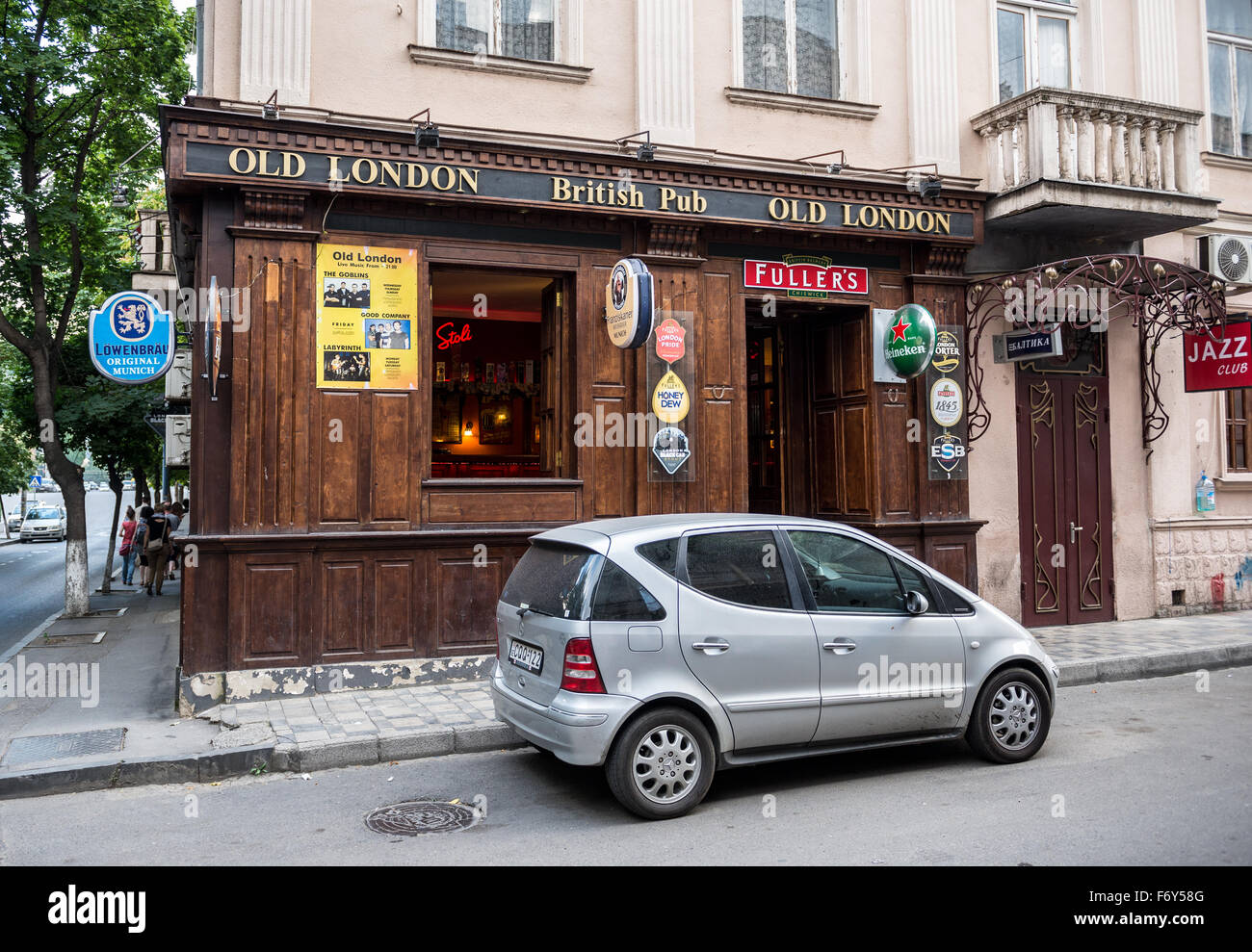 Old London pub at Giorgi Akhvlediani Street in Tbilisi, capital of ...