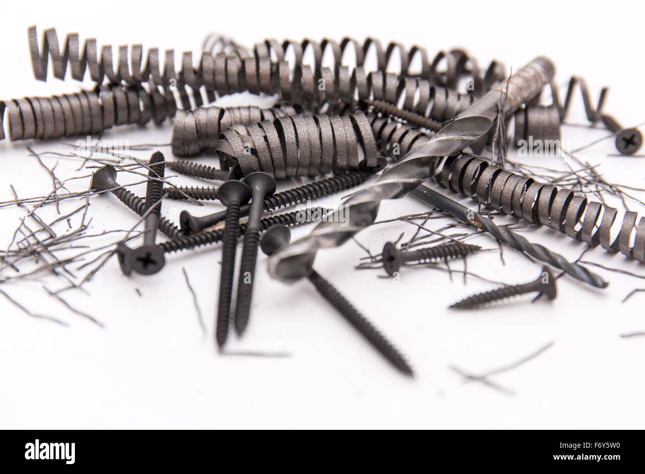 Closeup of the metalic spring and screws Stock Photo - Alamy