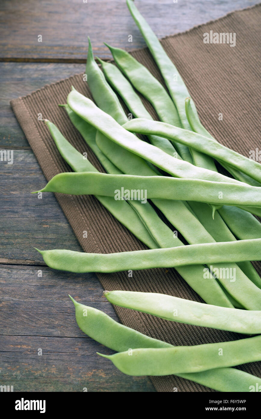 Green beans close up Stock Photo - Alamy