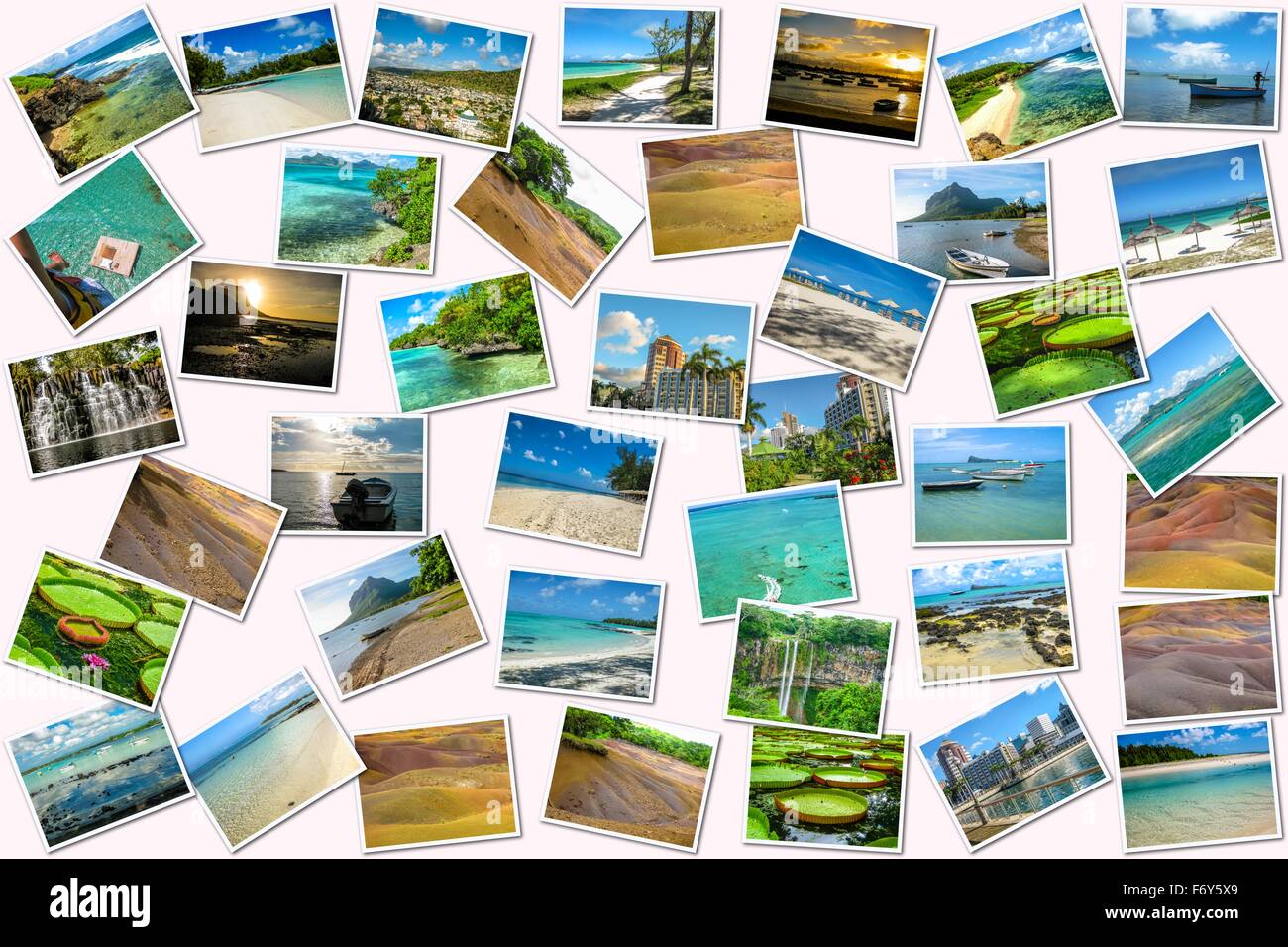Mauritius pictures collage Stock Photo - Alamy