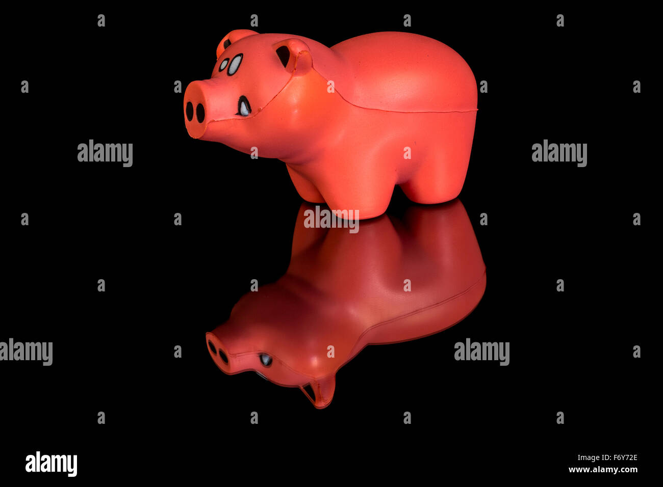 Pink toy pin side view with reflection Stock Photo - Alamy