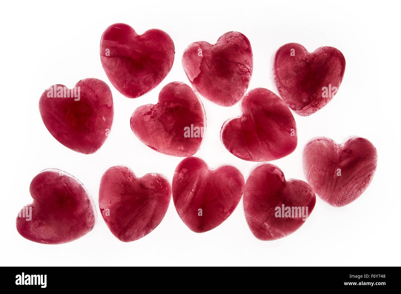 ice cubes in the shape of love hearts Stock Photo - Alamy