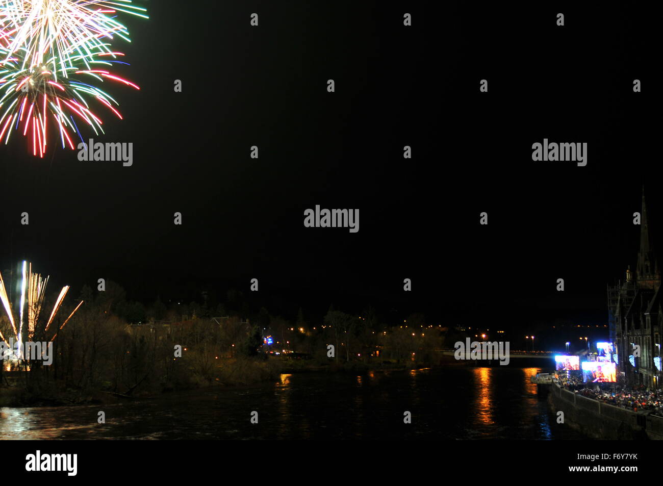 Fireworks at the Christmas Lights Switch On Ceremony, Perth, Scotland ...