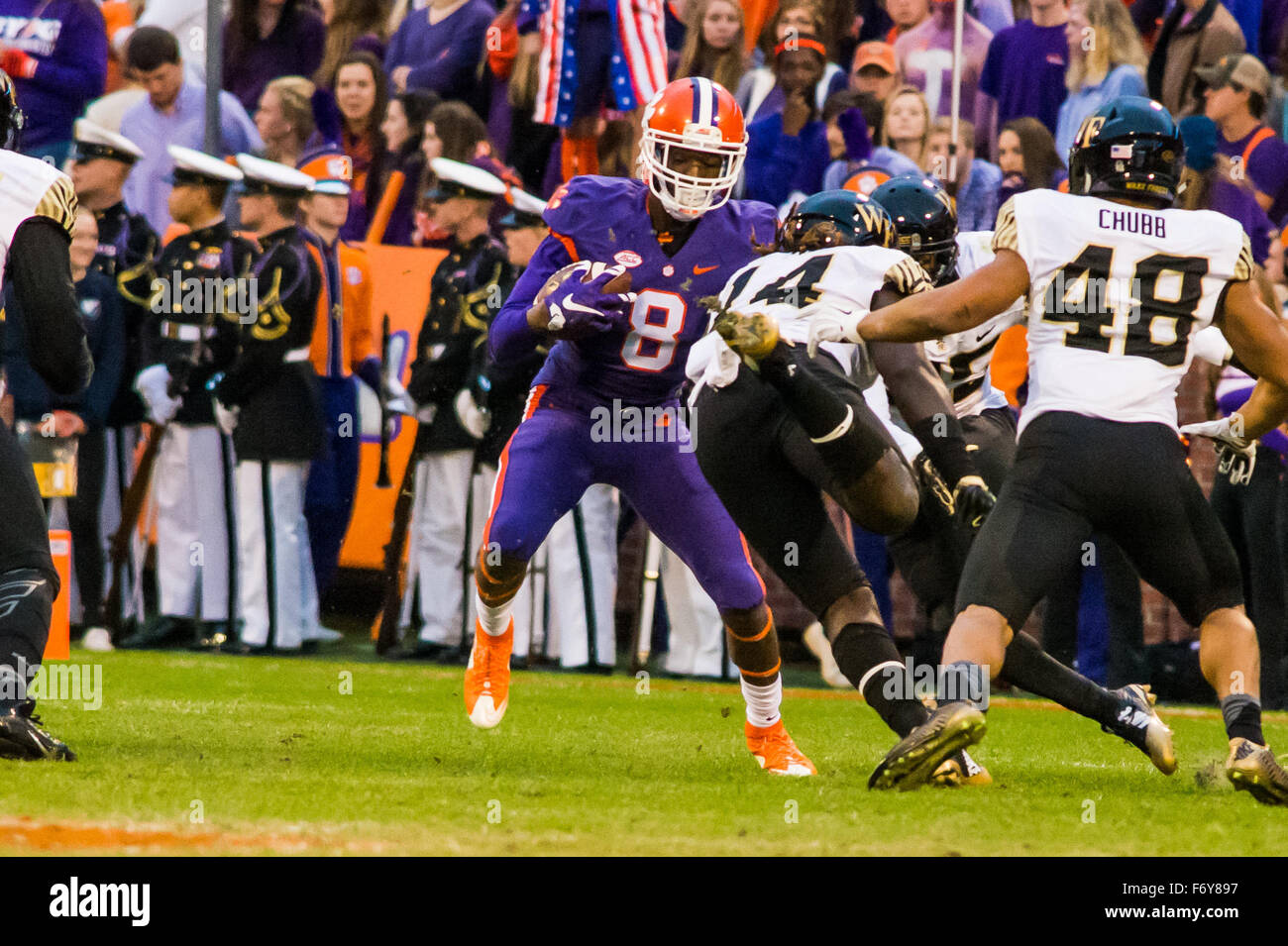 Clemson Tigers wide receiver Deon Cain (8) during the NCAA Football ...