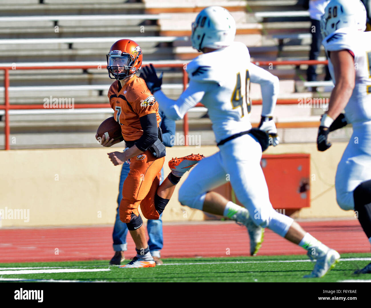 Albuquerque, NM, USA. 21st Nov, 2015. Eldorado's quarterback #7 Jayce ...