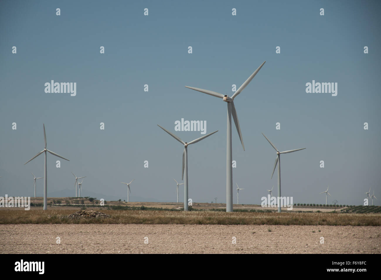 Wind turbines in spain Stock Photo - Alamy