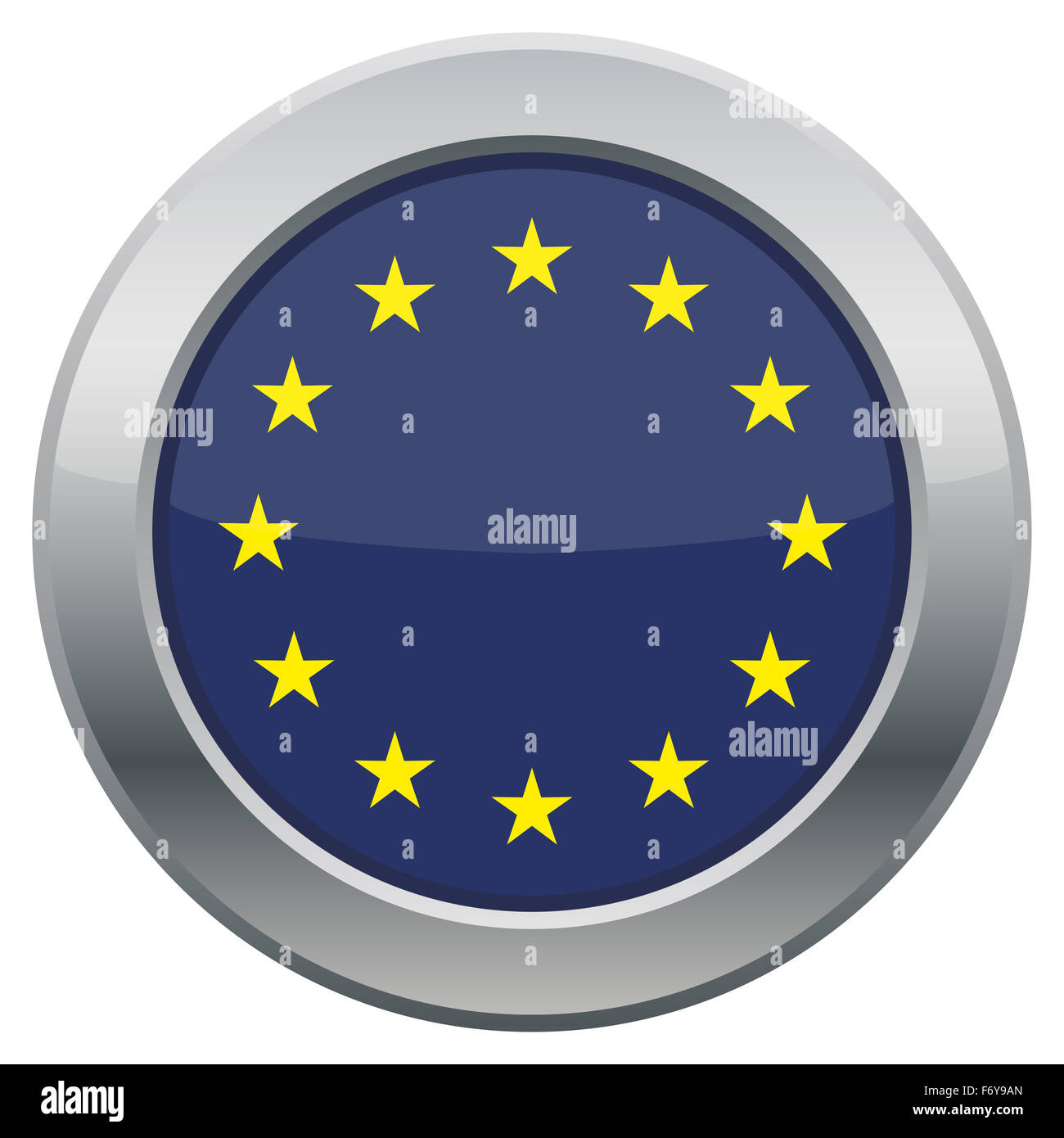 An EU flag icon isolated on a white background Stock Photo - Alamy