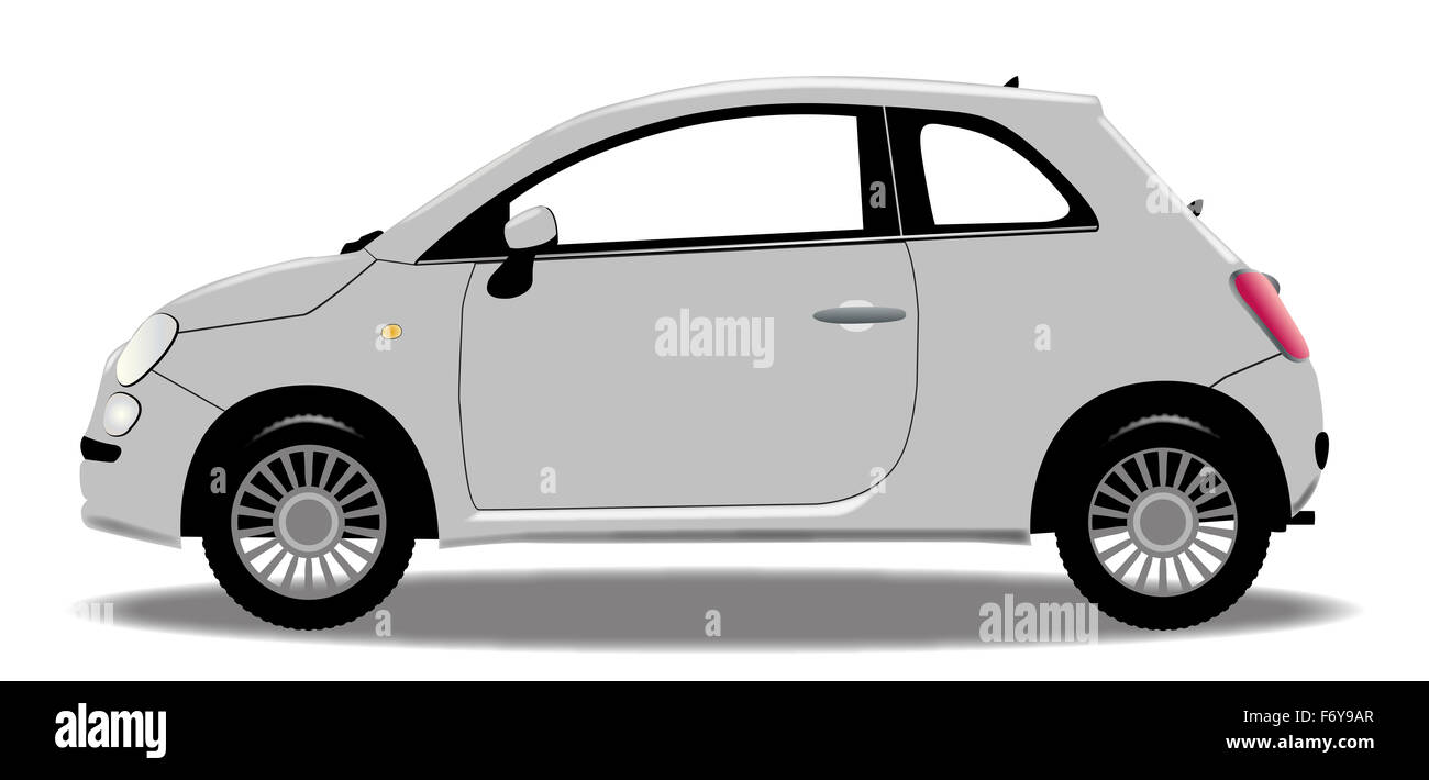 A compact car isolated on a white background Stock Photo - Alamy