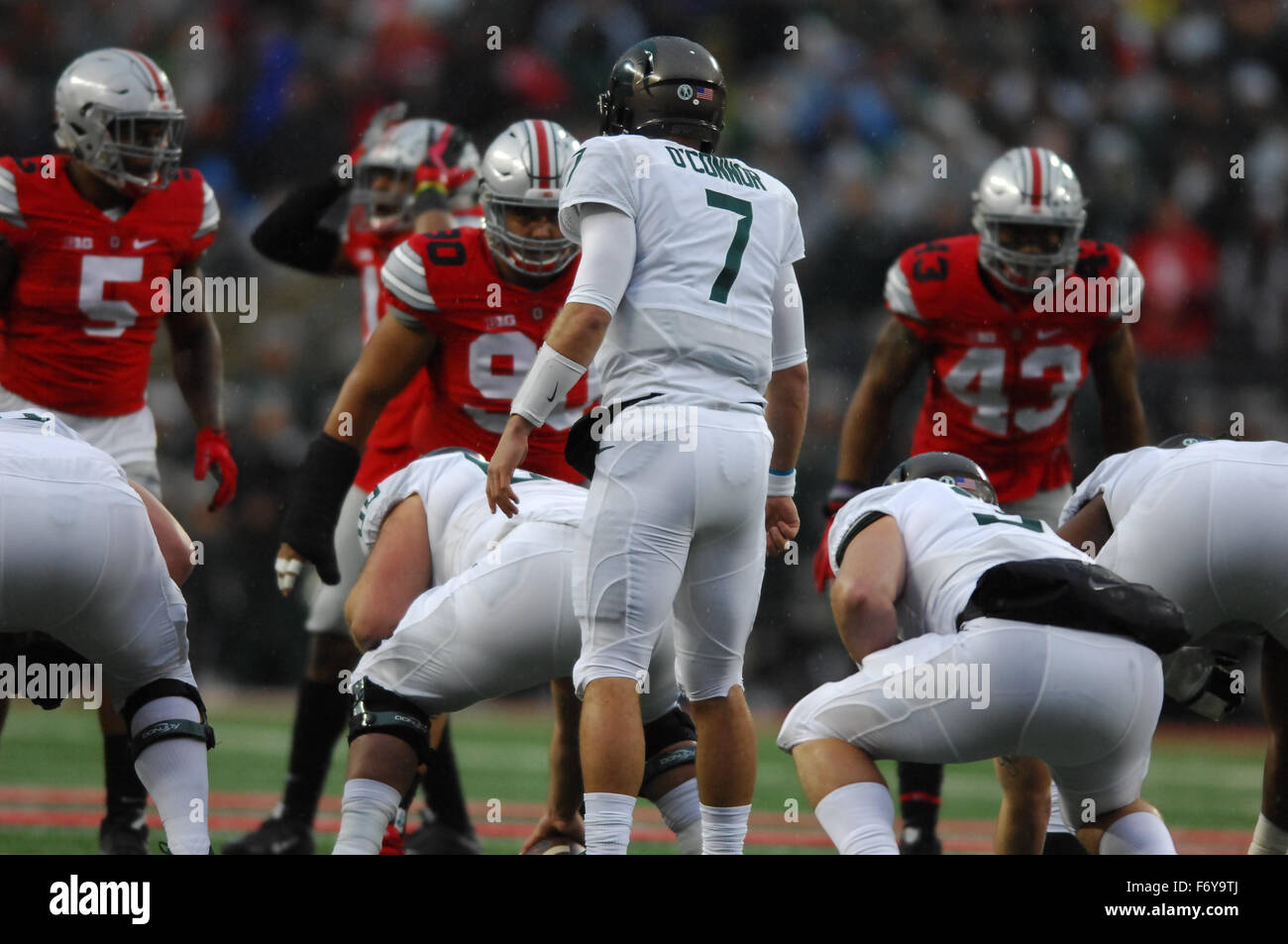 Columbus, Ohio, USA. 21st Nov, 2015. Tyler O'Connor #7 during the ...