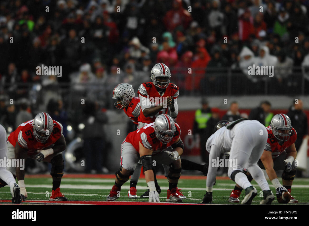 Columbus, Ohio, USA. 21st Nov, 2015. J.T. Barrett #16 during the ...