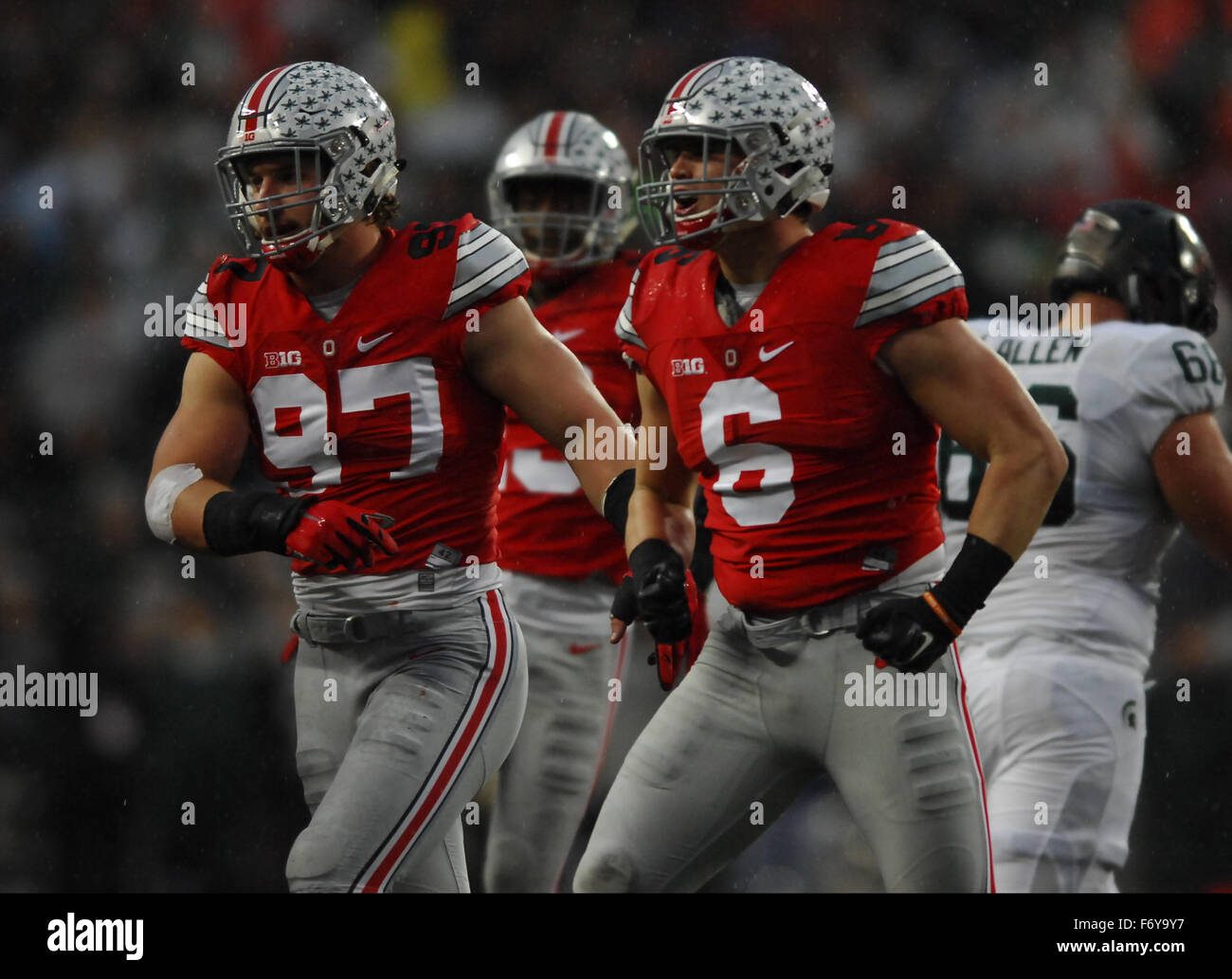 Columbus, Ohio, USA. 21st Nov, 2015. Sam Hubbard #6 during the Michigan ...
