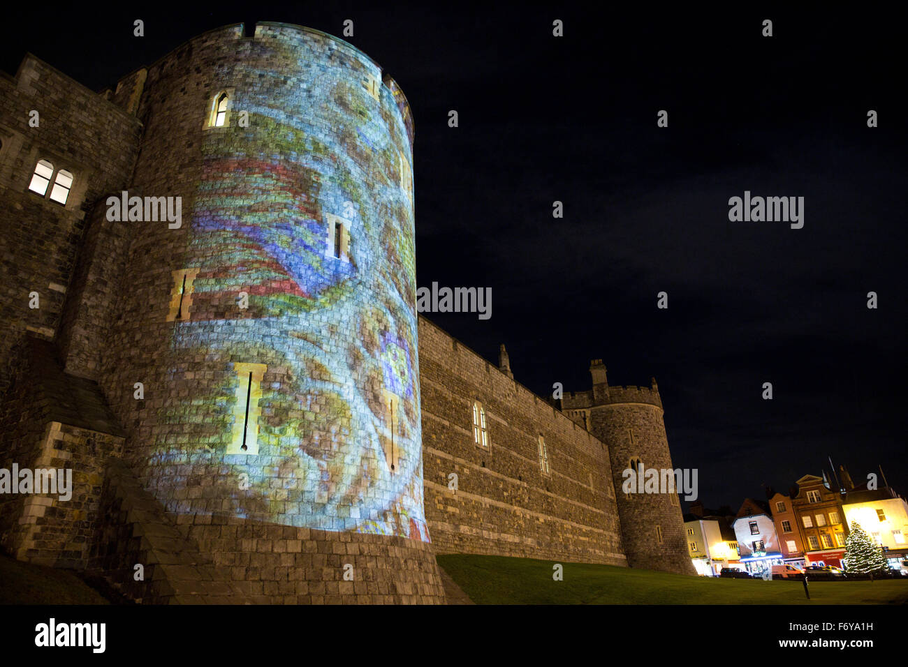 Windsor, UK. 21st Nov, 2015. Stained glass and architectural images ...