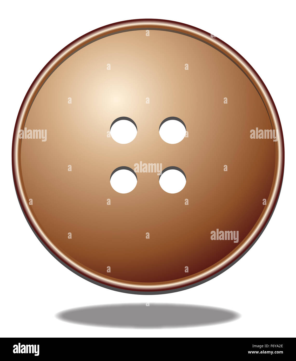 A bronze button design isolated on a white background Stock Photo - Alamy