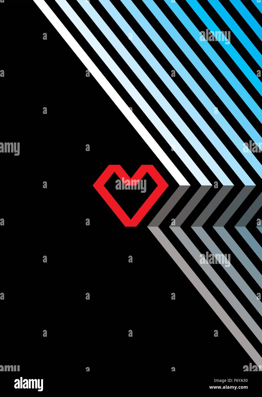 Vector background with a heart / Heart symbol in the middle net from ...