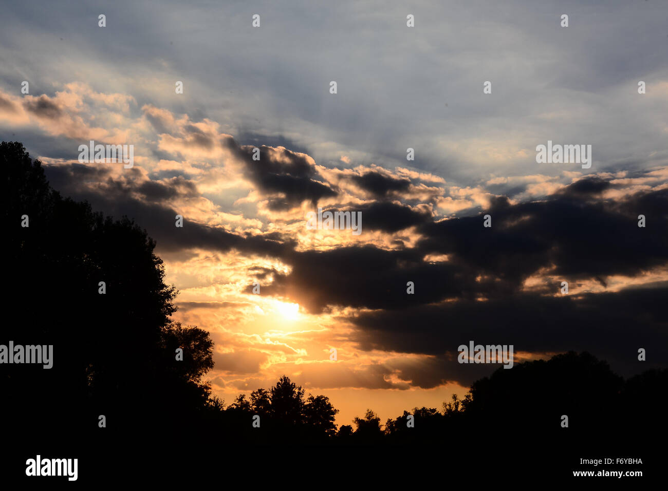 Colored Clouds at Sunset Stock Photo - Alamy