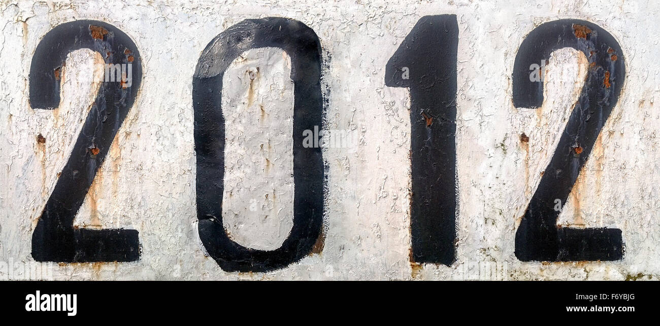 Rusty metal plate with numbers Stock Photo - Alamy