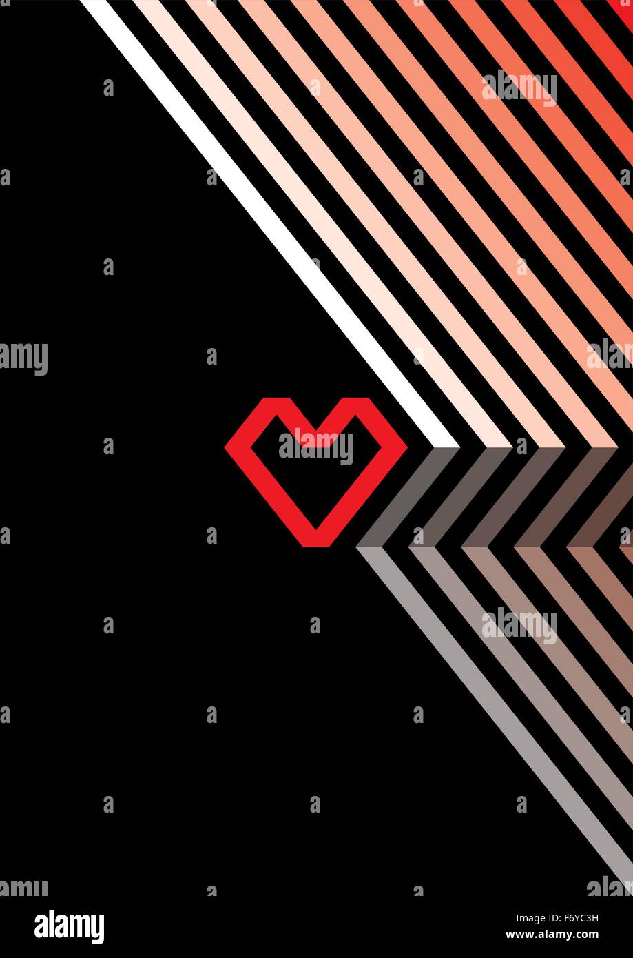 Vector background with a heart / Heart symbol in the middle net from ...