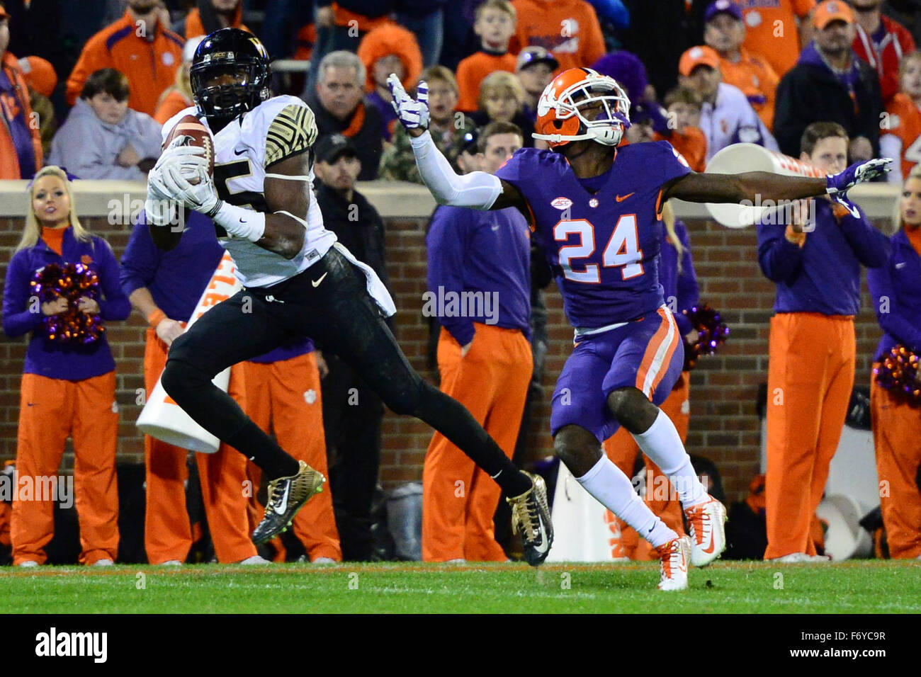 Wake Forest wide receiver Cortez Lewis (15) makes a touchdown catch ... Wake Forest wide receiver Cortez Lewis (15) makes a touchdown catch ...