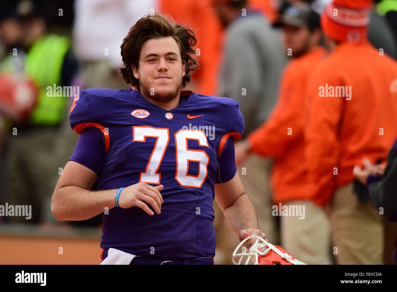 Clemson long snapper Jim Brown (76) before the NCAA college football ...