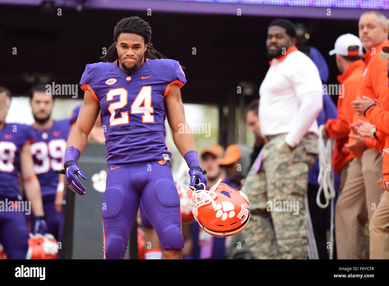 Clemson running back Zac Brooks (24) before the NCAA college football ...