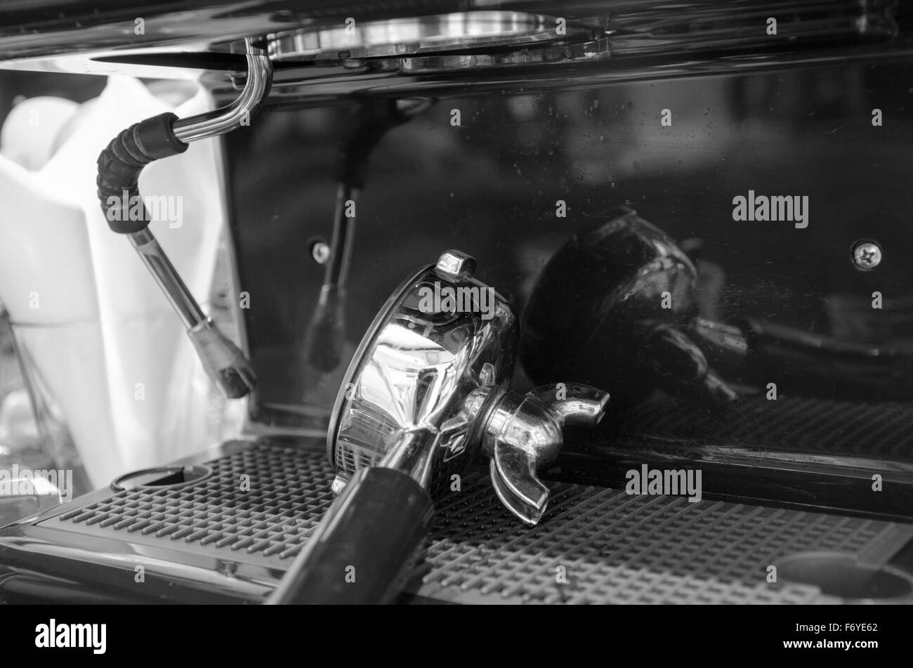 Process of preparation of coffee, a closeup Stock Photo - Alamy