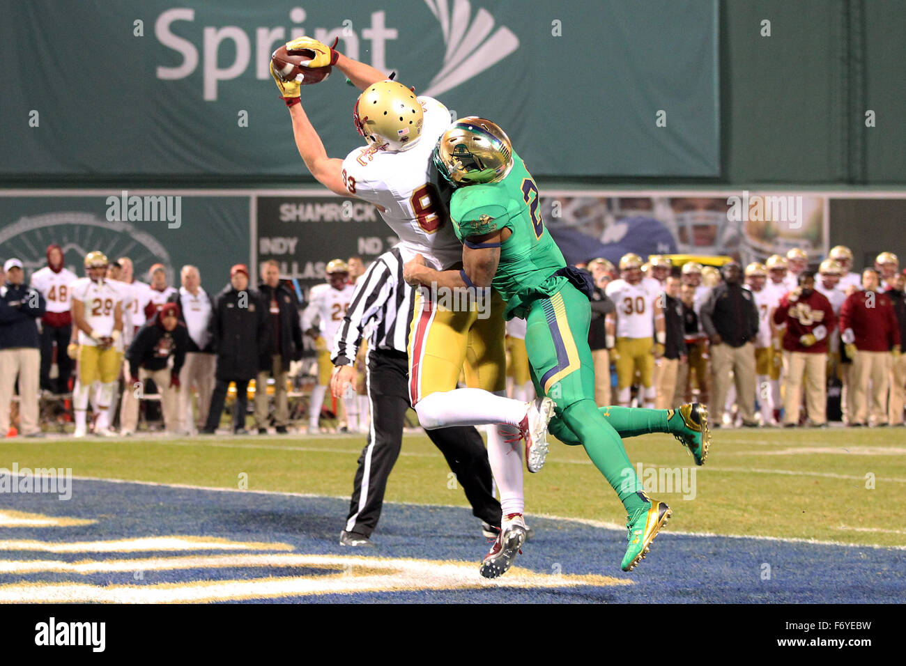 Fenway Park. 21st Nov, 2015. MA, USA; Boston College Eagles wide ...