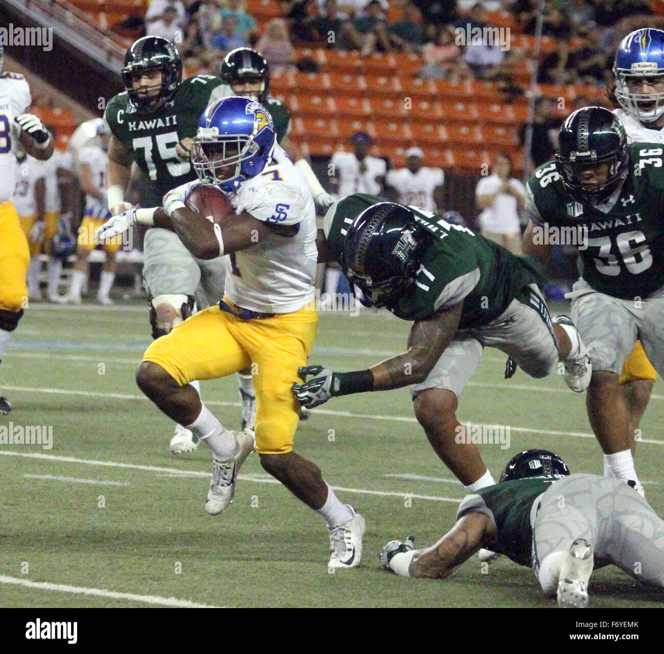November 21, 2015 - San Jose State Spartans running back Tyler Ervin (7 ...