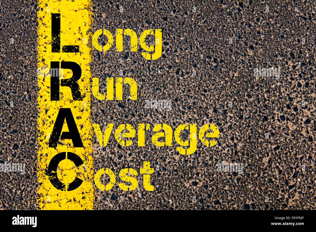 Concept image of Business Acronym LRAC as Long Run Average Cost written ...