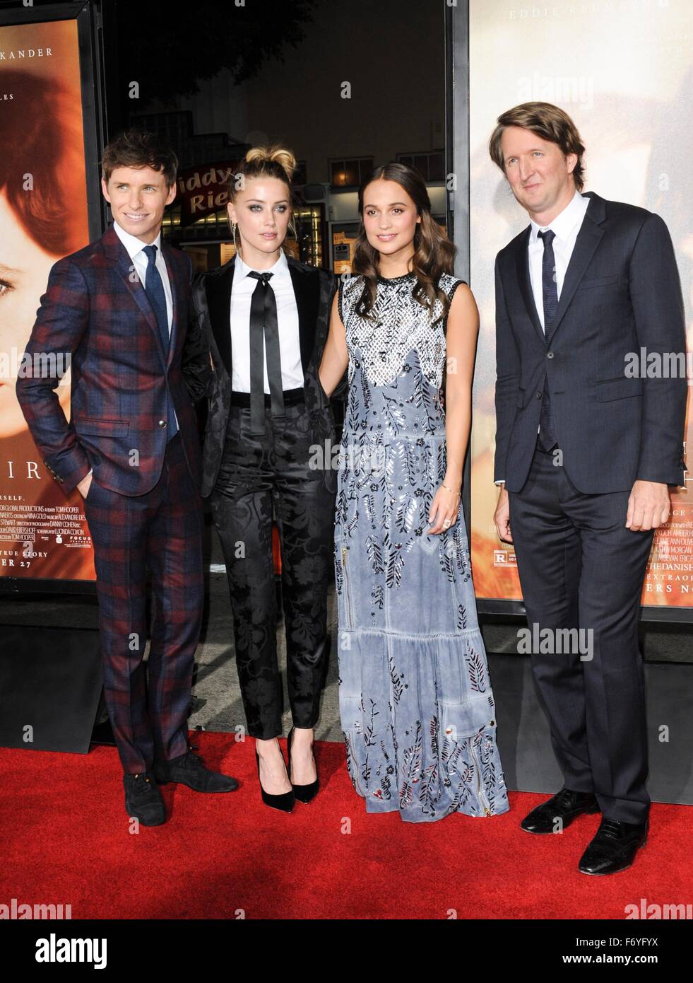 Los Angeles, CA, USA. 21st Nov, 2015. Amber Heard, Eddie Redmayne ...