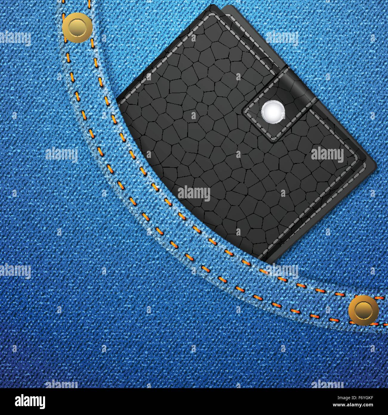 Wallet on denim pocket. Vector illustration Stock Vector Image & Art ...