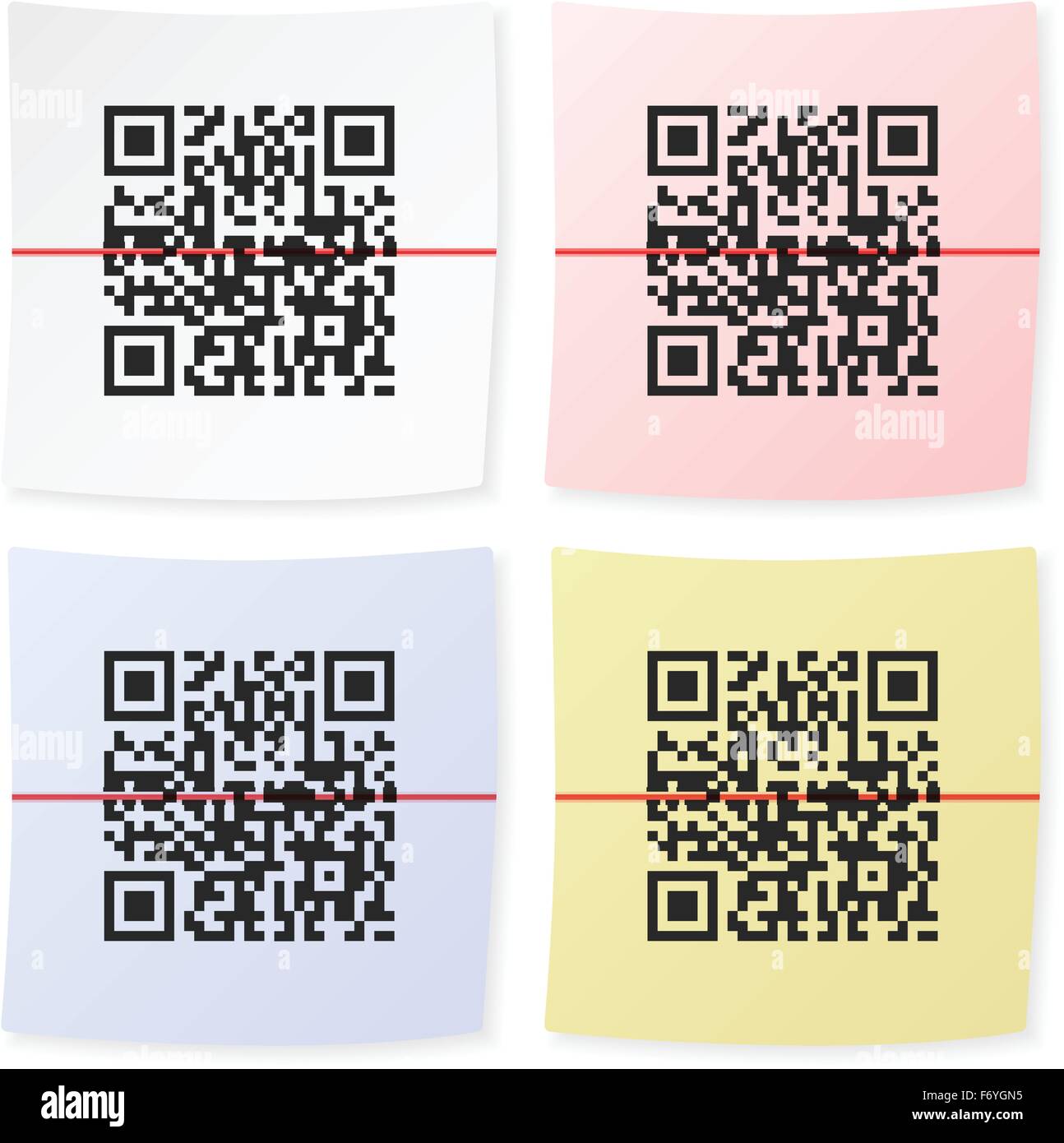 QR code sticker on a white background Stock Vector Image & Art - Alamy