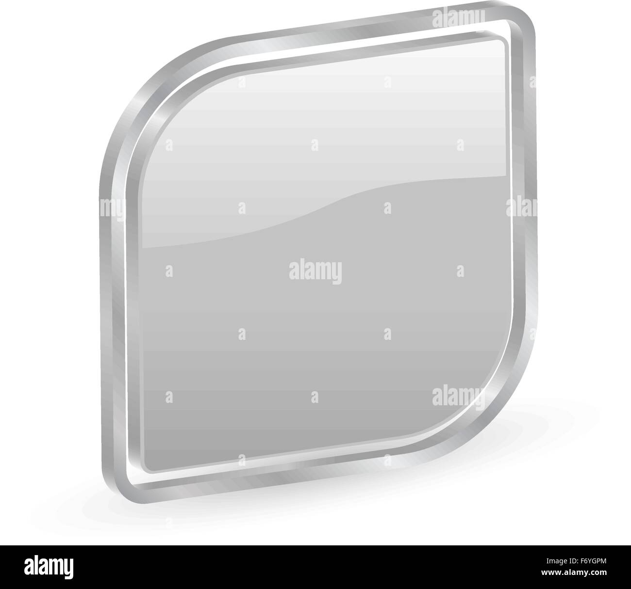 Silver icon with metal contour, isolated on a white background. Vector ...