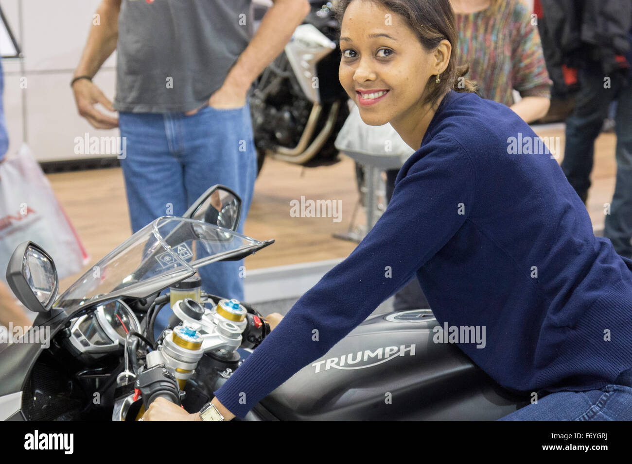 Riding triumph motorcycle hi-res stock photography and images - Alamy