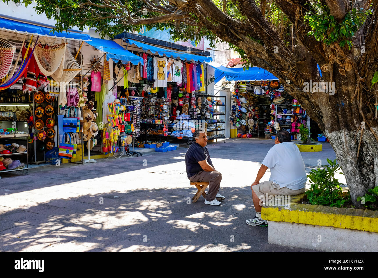 Street market in El Centro district, Puerto Vallarta, Mexico Stock ...