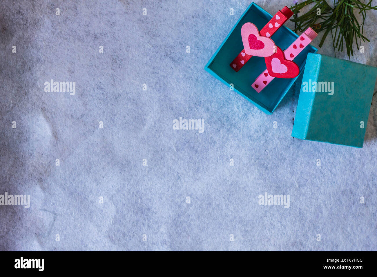 Gift box with a heart inside Stock Photo - Alamy