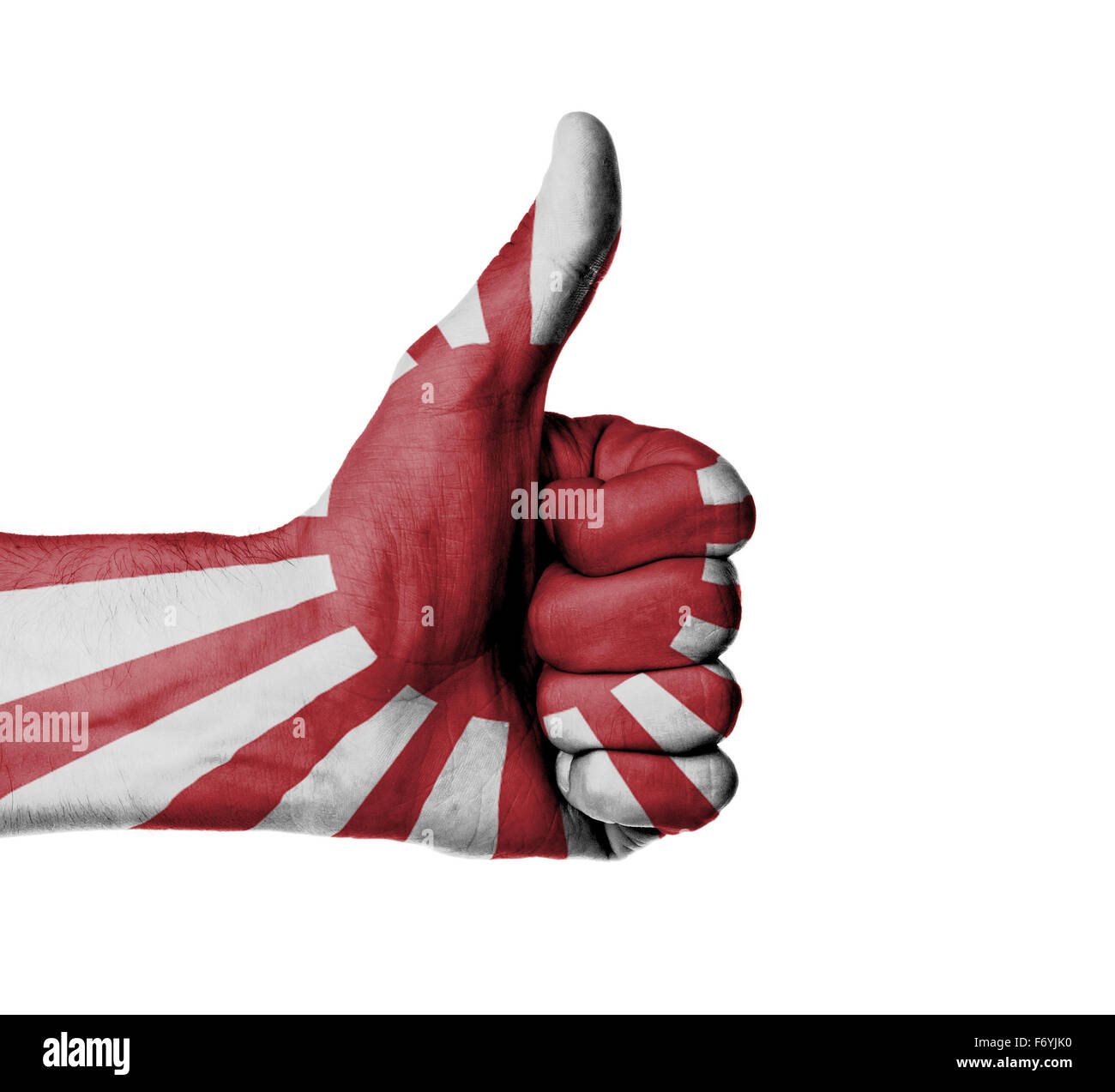 Japan flag showing thumb hi-res stock photography and images - Alamy